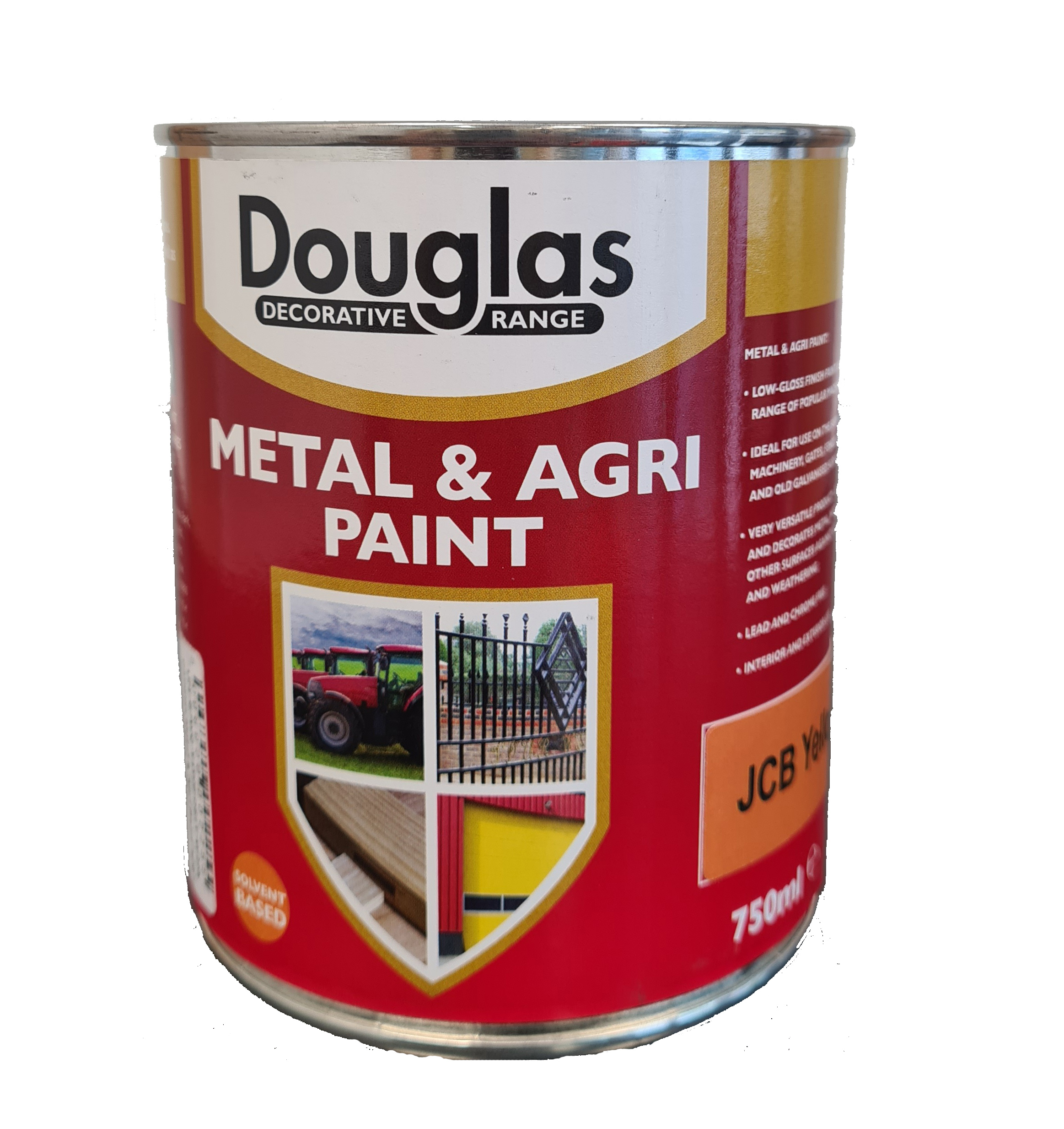 DPAG1000JY - 750ml Metal and Agri Paint JCB Yellow - Curust Industries