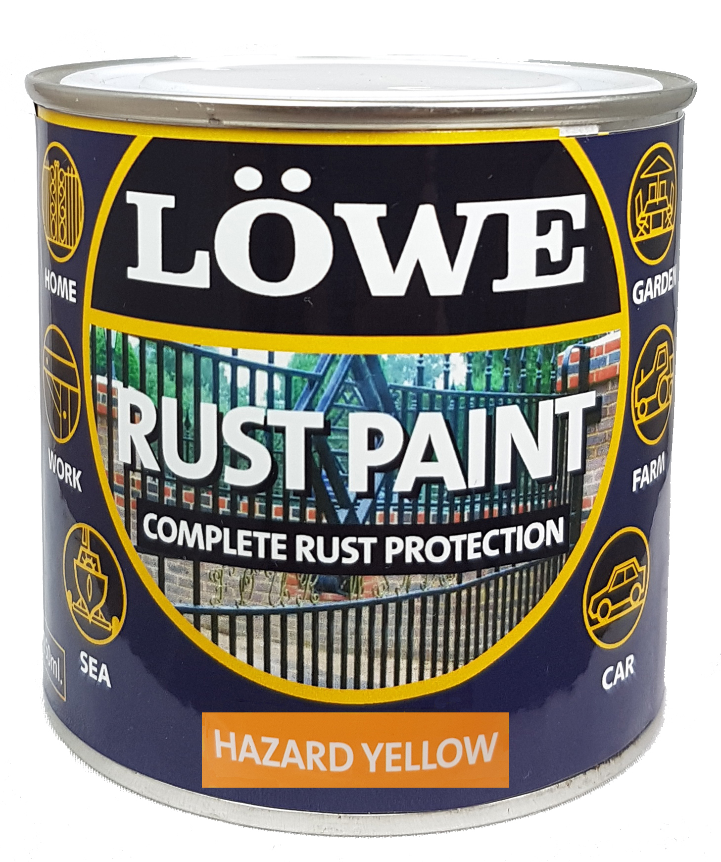 LRY0075 – Lowe Metal & Machinery Paint, Yellow – 500ml – Curust Industries