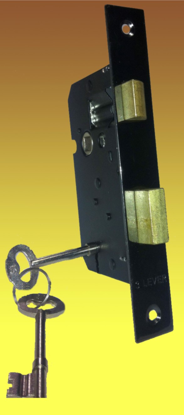 TK3MLB - 3 Lever Sash Lock, 2.5", Box Packed, Brass - Curust Industries