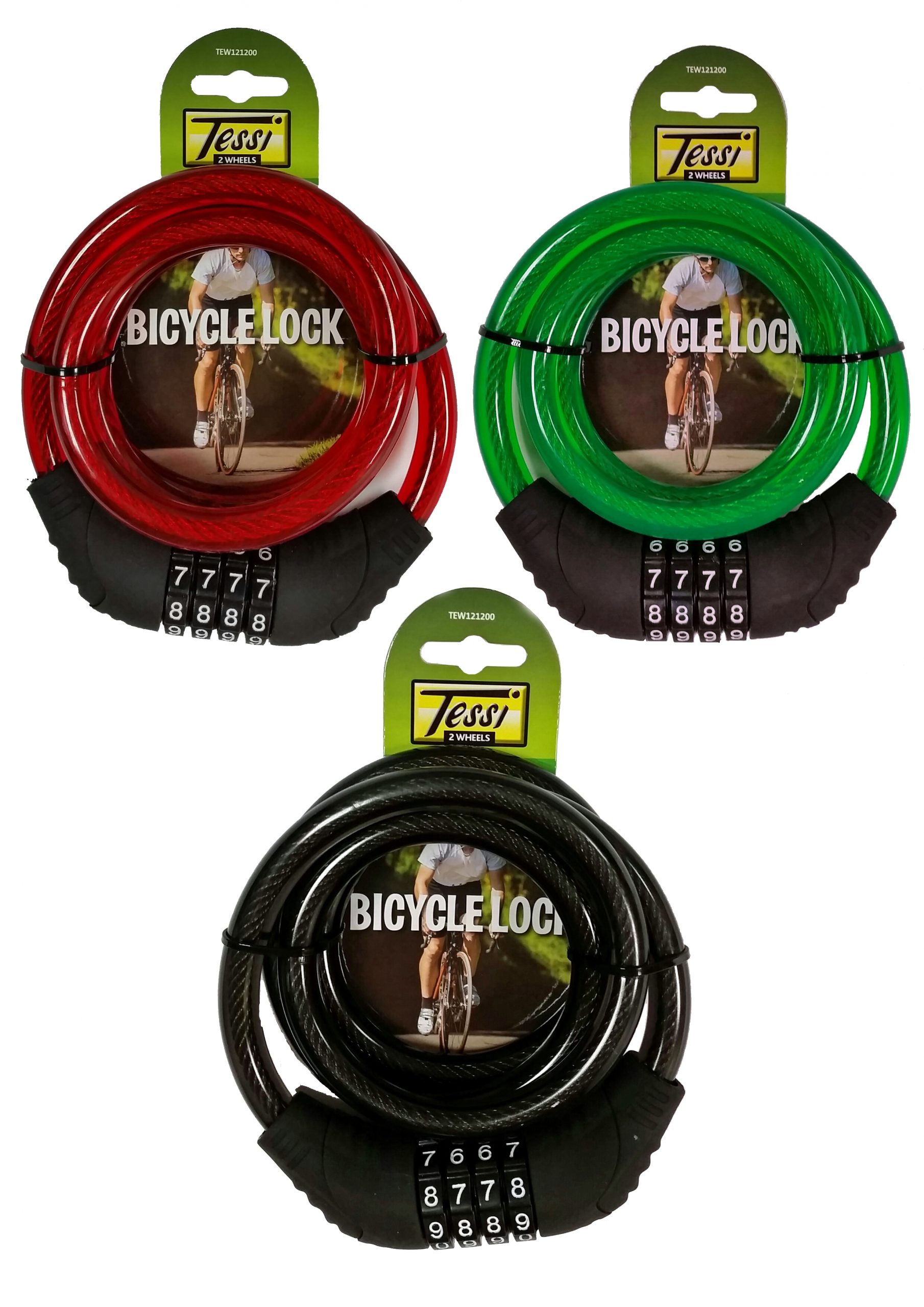 TEW121200 12mm Bicycle Cable Lock With 4 digit Resettable Combination tew121200-12mm-bicycle-cable-lock-with-4-digit-resettable-combination