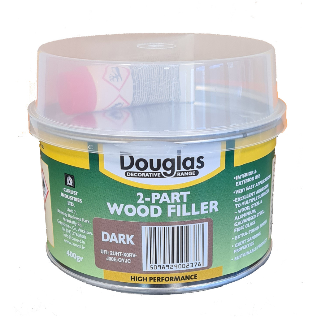 DPWF2PDRK - 2 Part Wood Filler, 400gr Dark - Curust Industries
